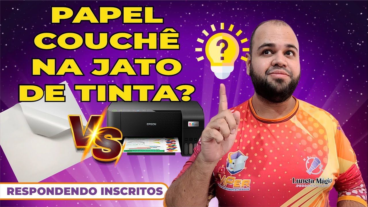 Impressão no Papel Couchê com Jato de Tinta, Dá certo? - YouTube