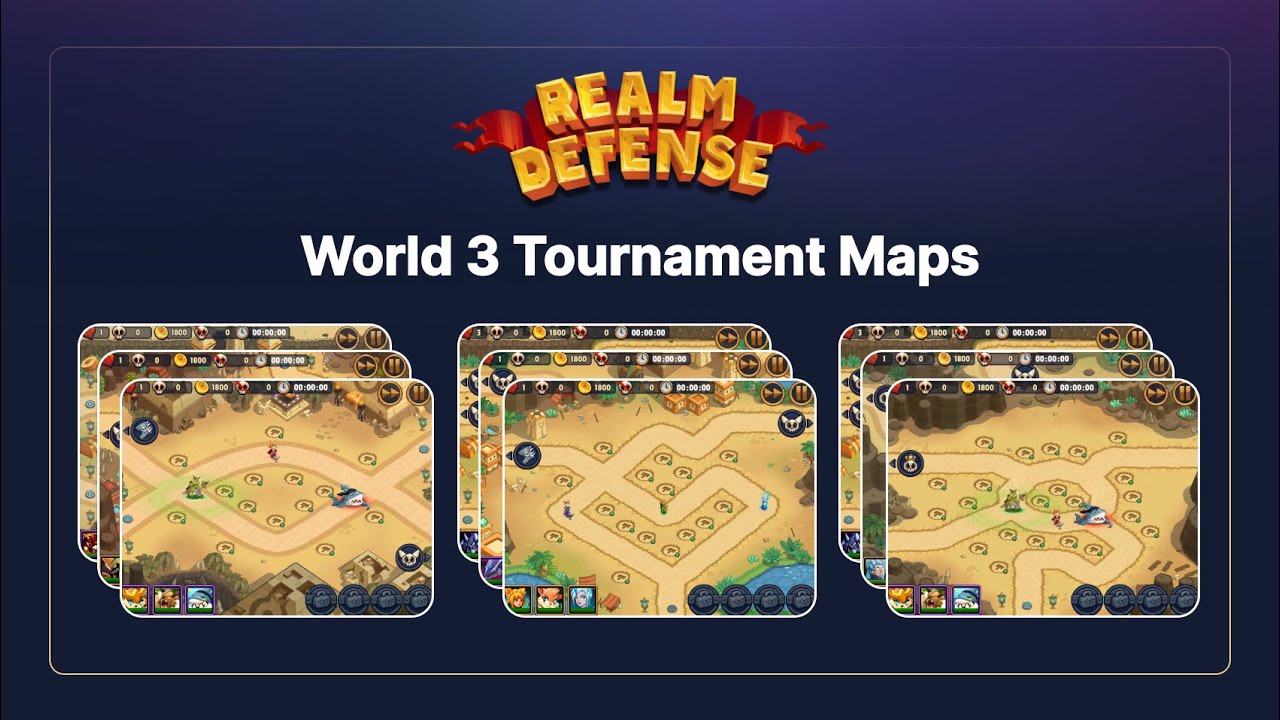 World 3 Tournament Maps - Realm Defense - YouTube