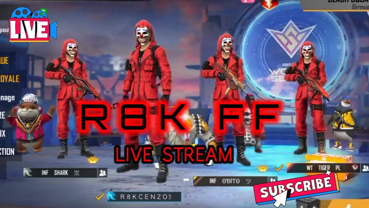 FREE FIRE LIVE 🛑 TURNAMENT 4VS4 / DAY 1 - YouTube