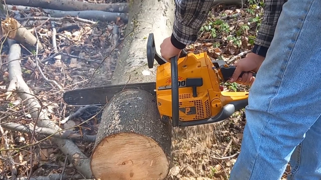 Modded Ported Chainsaw Partner Formula 500 - YouTube
