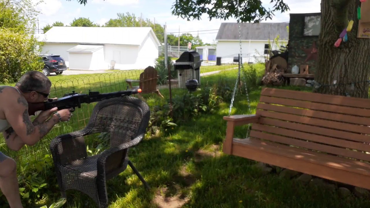 Matrix mg42. Shooting son's new gun - YouTube