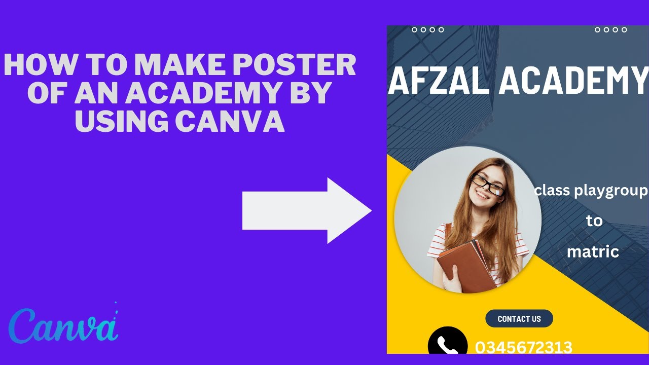 how to make poster of an academy (2) - YouTube