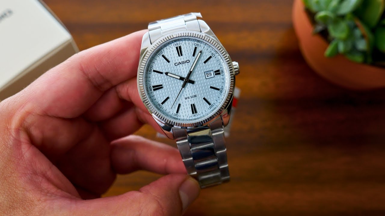 Casio Datejust Ice Blue MTP1302PEC-2A Unboxing - YouTube