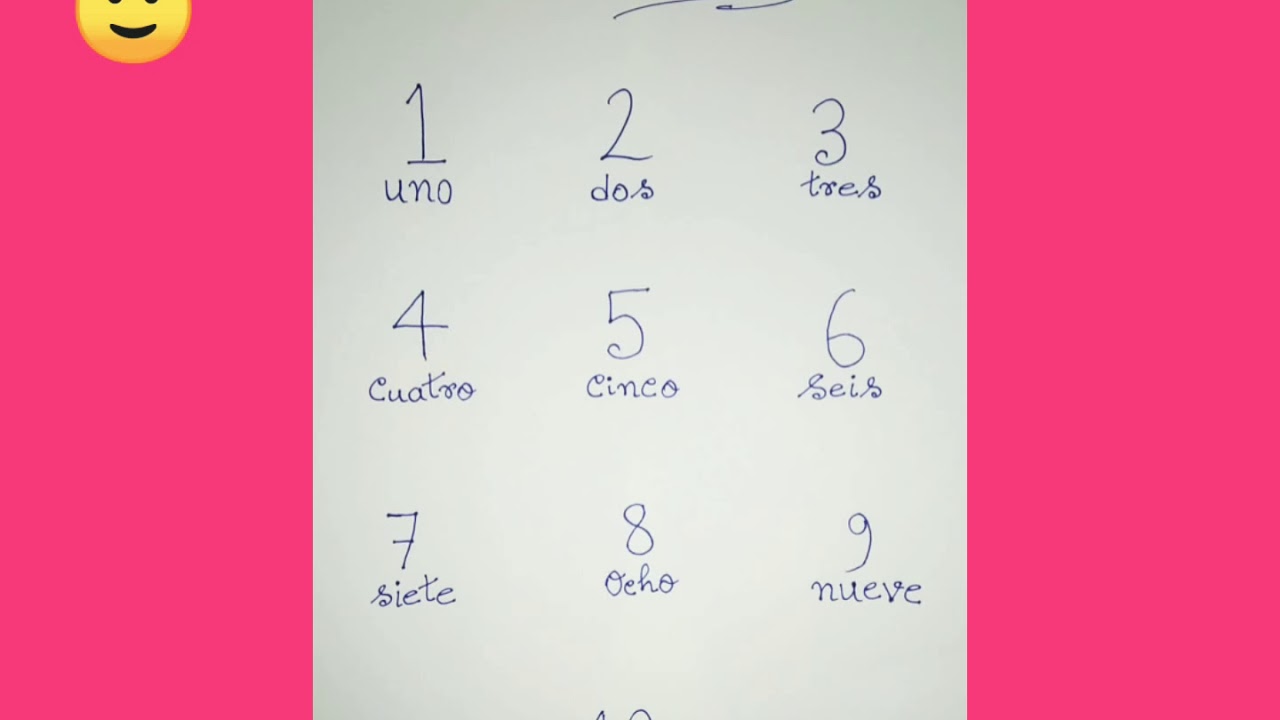 Number song in Spanish. Número canción en español. - YouTube