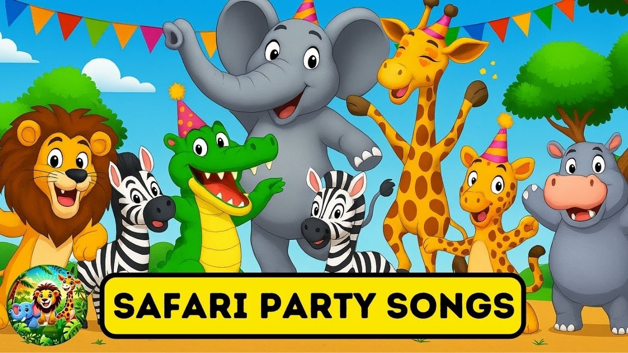 SAFARI ANIMALS SONG COLLECTION - 10 Animal Party Songs for Kids - YouTube