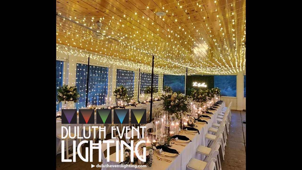 LED curtain canopy for a wedding. Lighting by Duluth Event Lighting ...