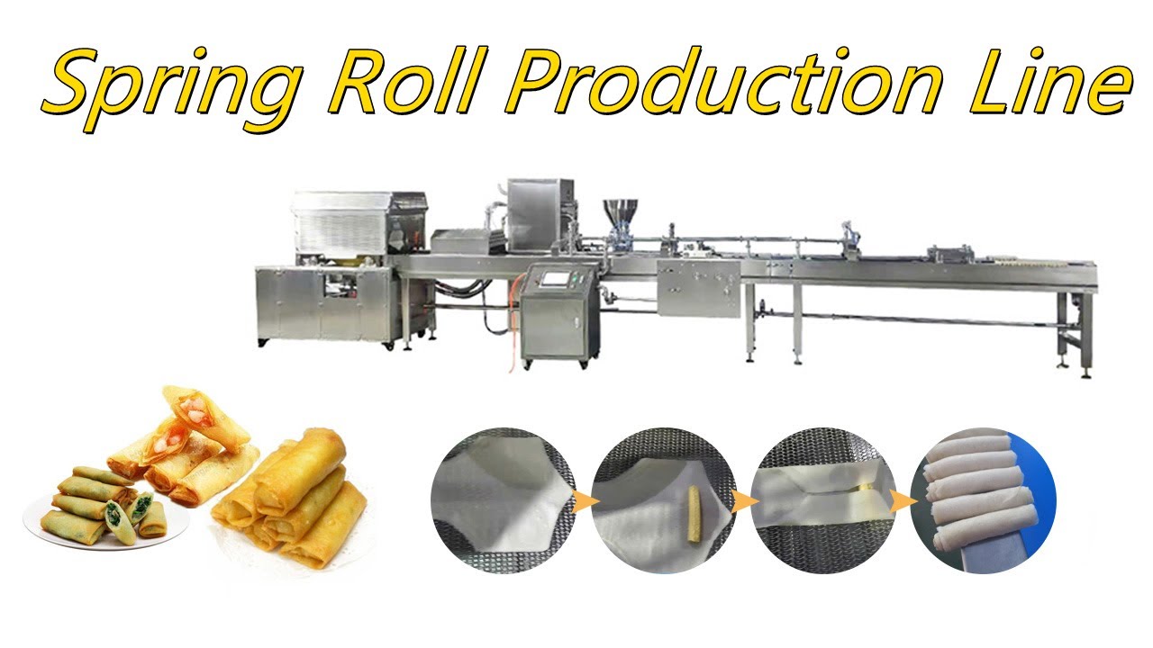full automatic Vietnamese spring roll production line - YouTube