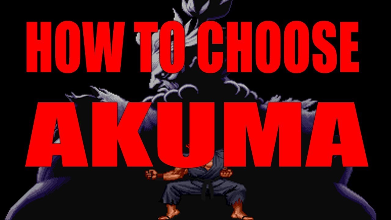 How to choose Akuma in Super Street Fighter II Turbo - YouTube