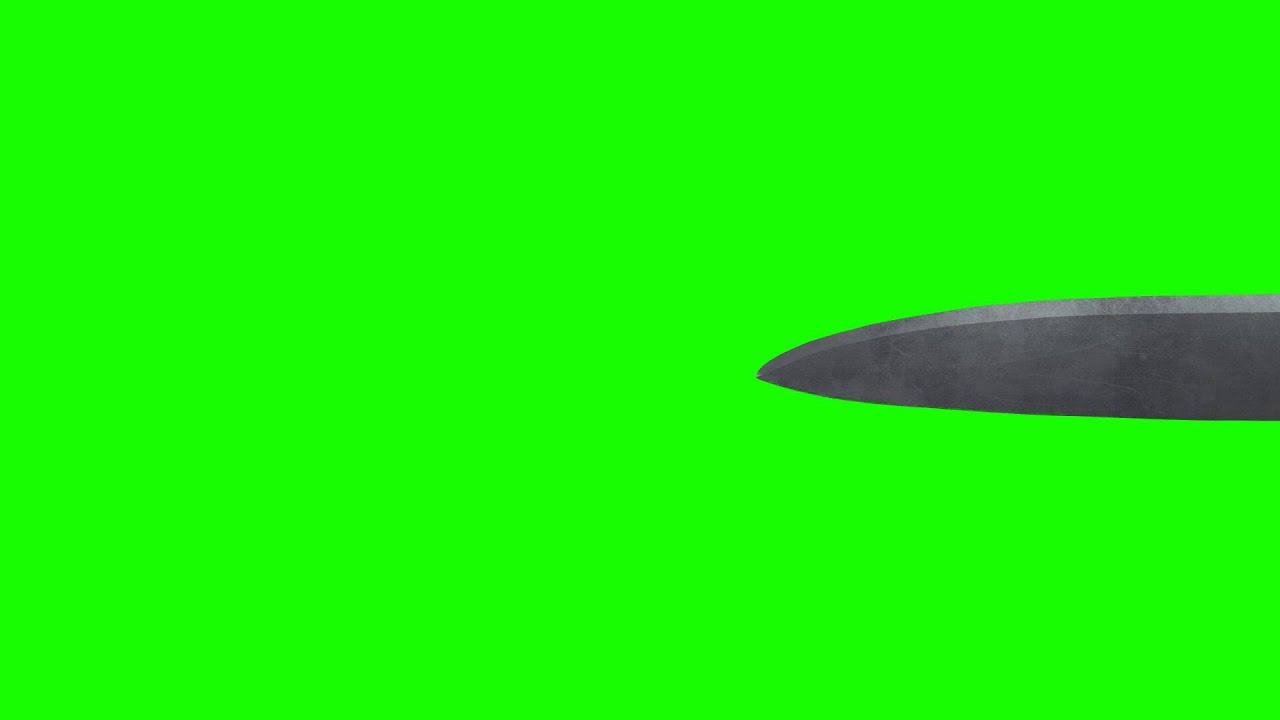 knife flying effect 02 in green screen free stock footage - YouTube