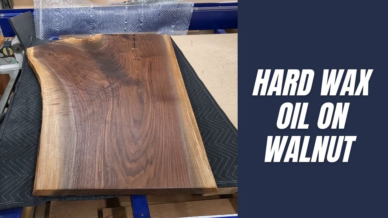 Hard wax finish on Walnut table top. - YouTube