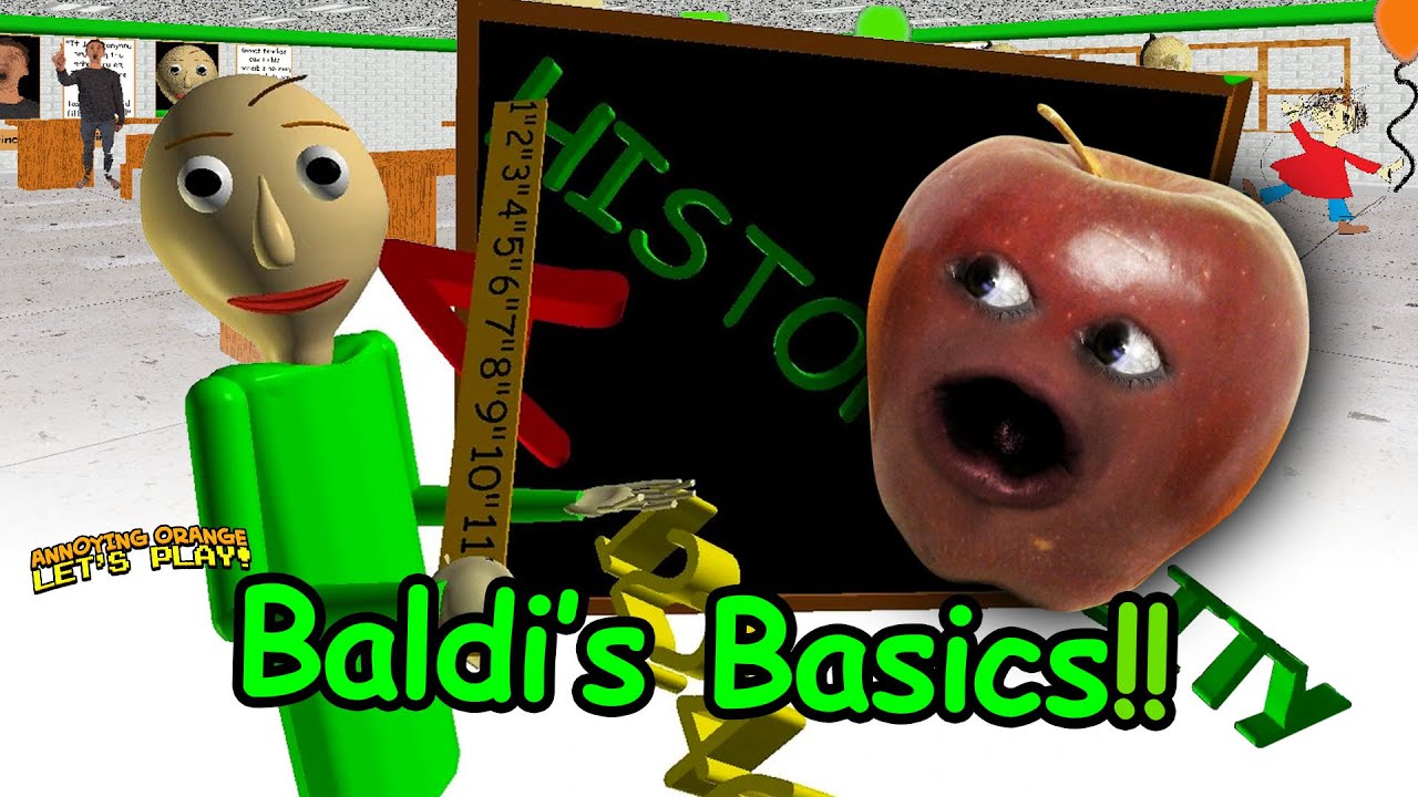 Little Apple Plays Baldis Basics for the first time! - YouTube