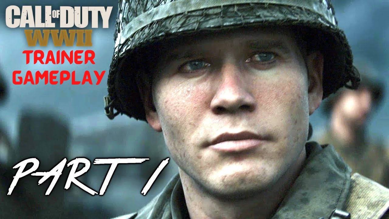 Call of Duty WWII [Trainer] Gameplay Part 1 Mission 1 Normandy ...
