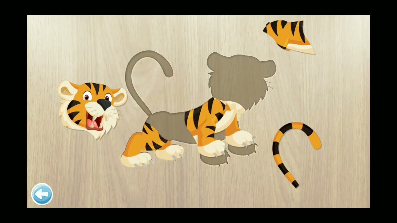 Tiger Puzzle with Animal Name and Sound - 384 Puzzles for Kids ...