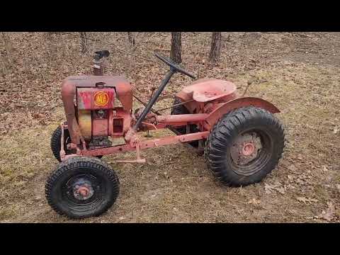 1955 National Farm King garden tractor - YouTube