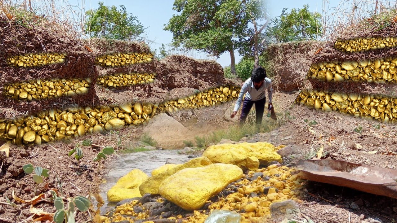 HOW TO FIND GOLD ! RICH WITH GOLD TREASURE WORTH MILLION DOLLAR~GOLD ...