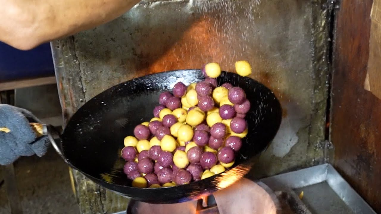 Dessert stir fry skills！sugar fried sweet potato balls taro bricks ...