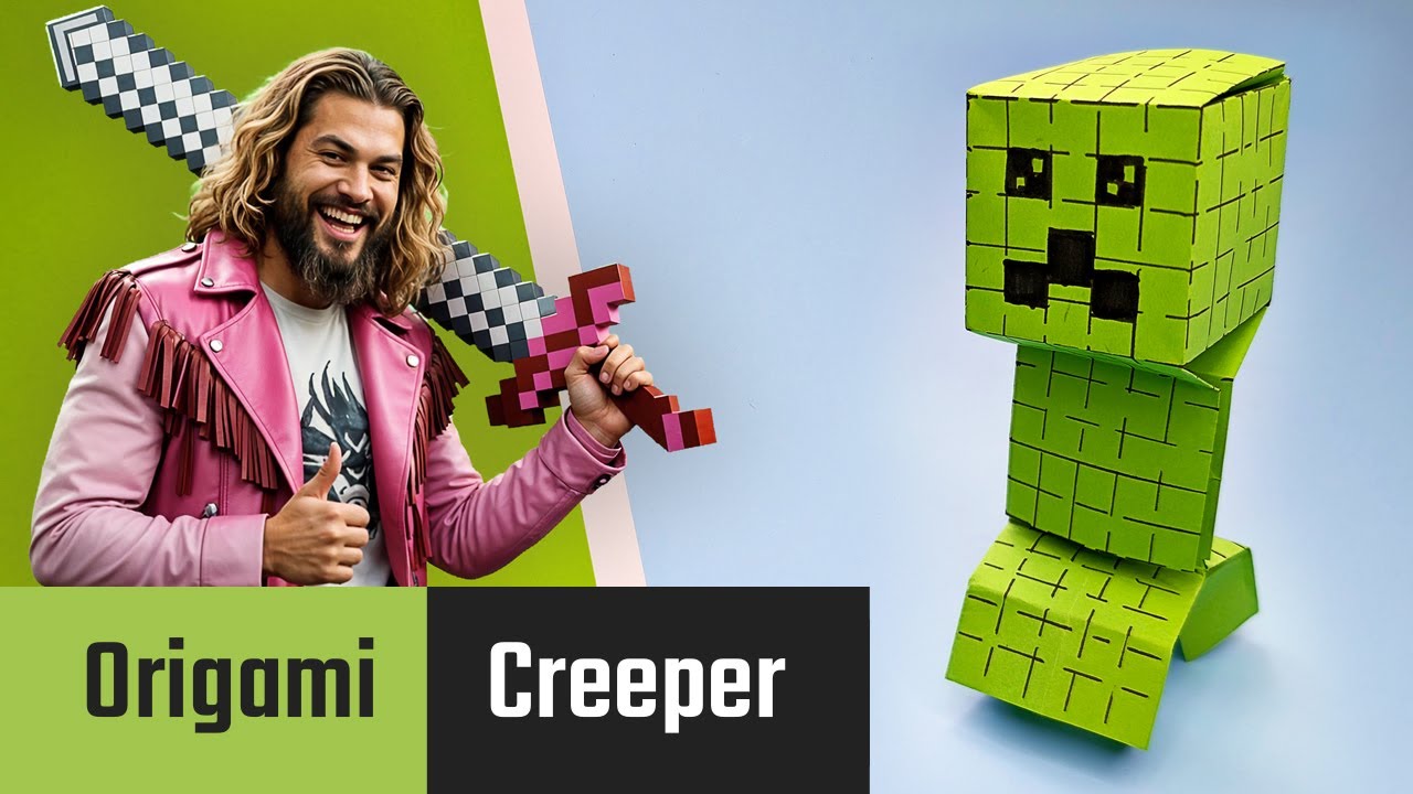 How to Make an Origami Creeper from Minecraft – Easy Paper Craft for ...