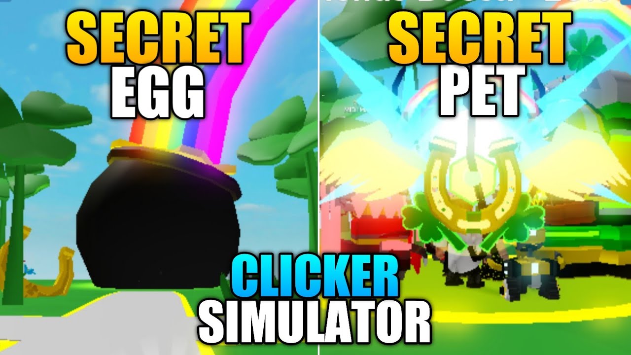 Secret Pet dan Secret egg di event st patrick Clicker Simulator Roblox ...