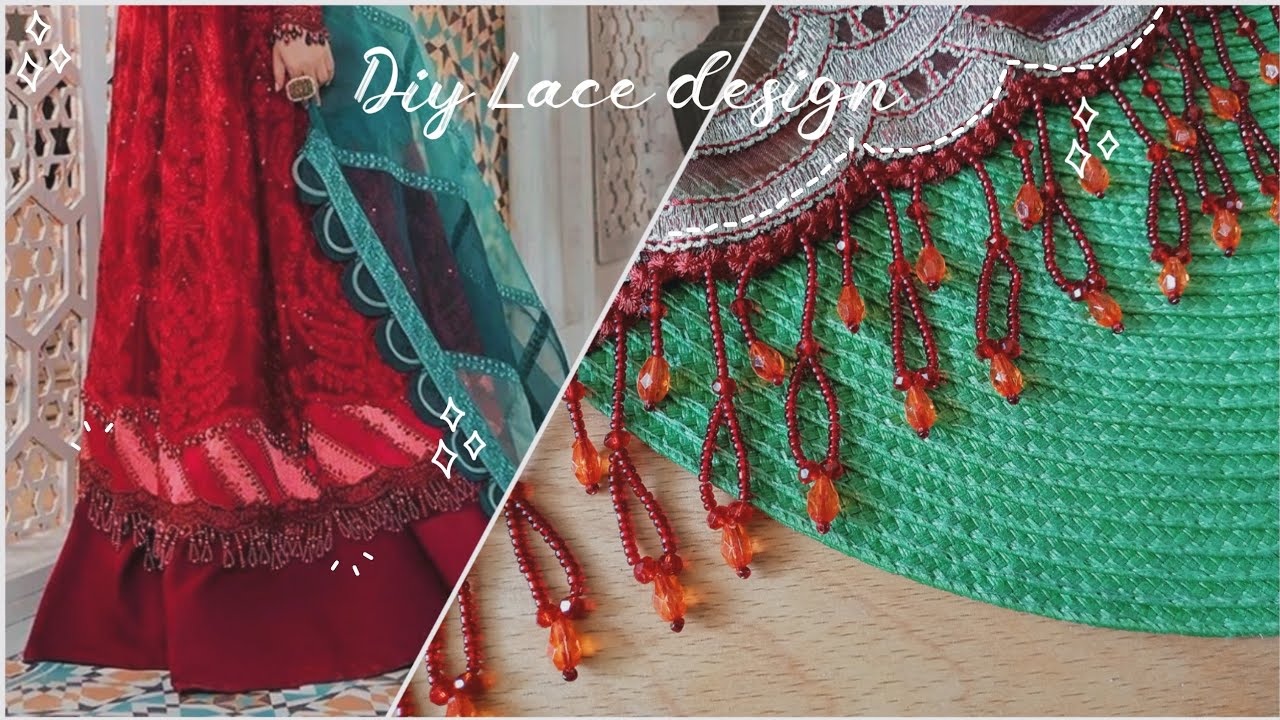 How to make lace at home | Make designer lace at home | diy Lace design ...
