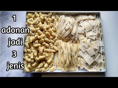1 adonan jadi 3 resep - kue garpu stik bawang kripik bawang - YouTube