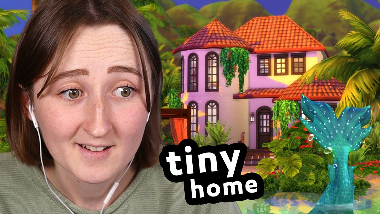 i built a MERMAID tiny house in the sims - YouTube