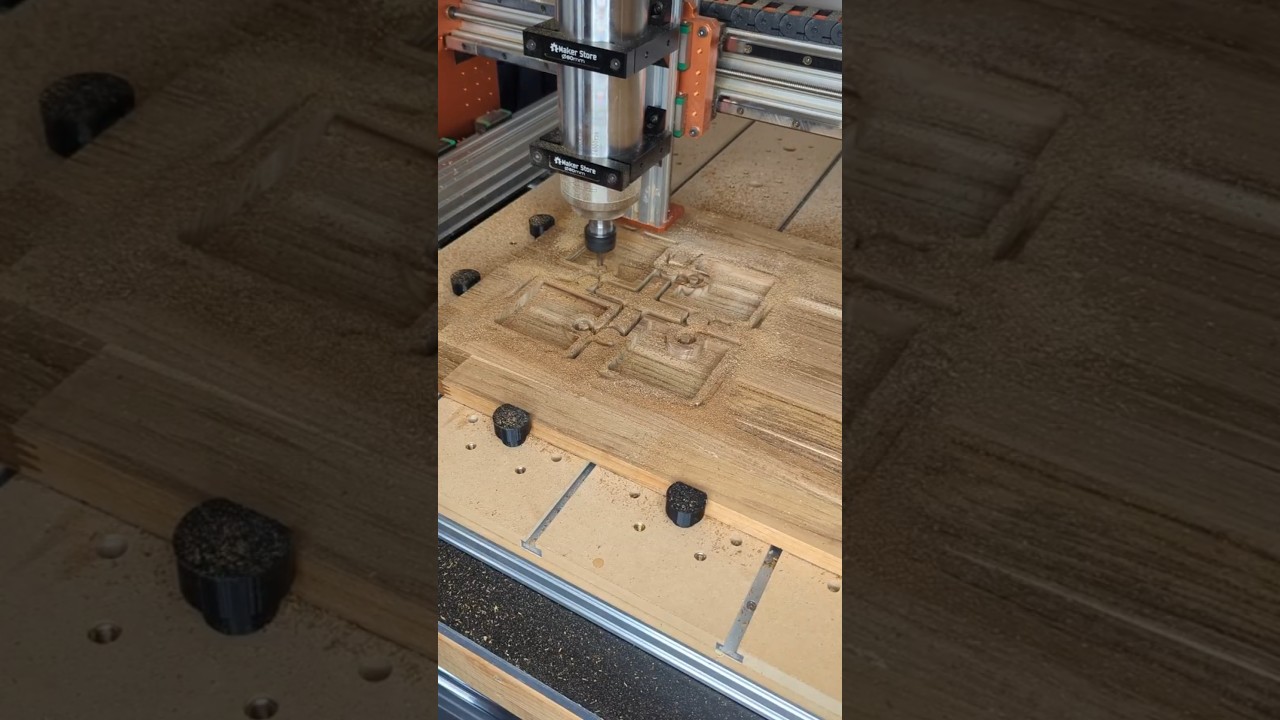 wooden puzzle piece CNC catch all tray - YouTube