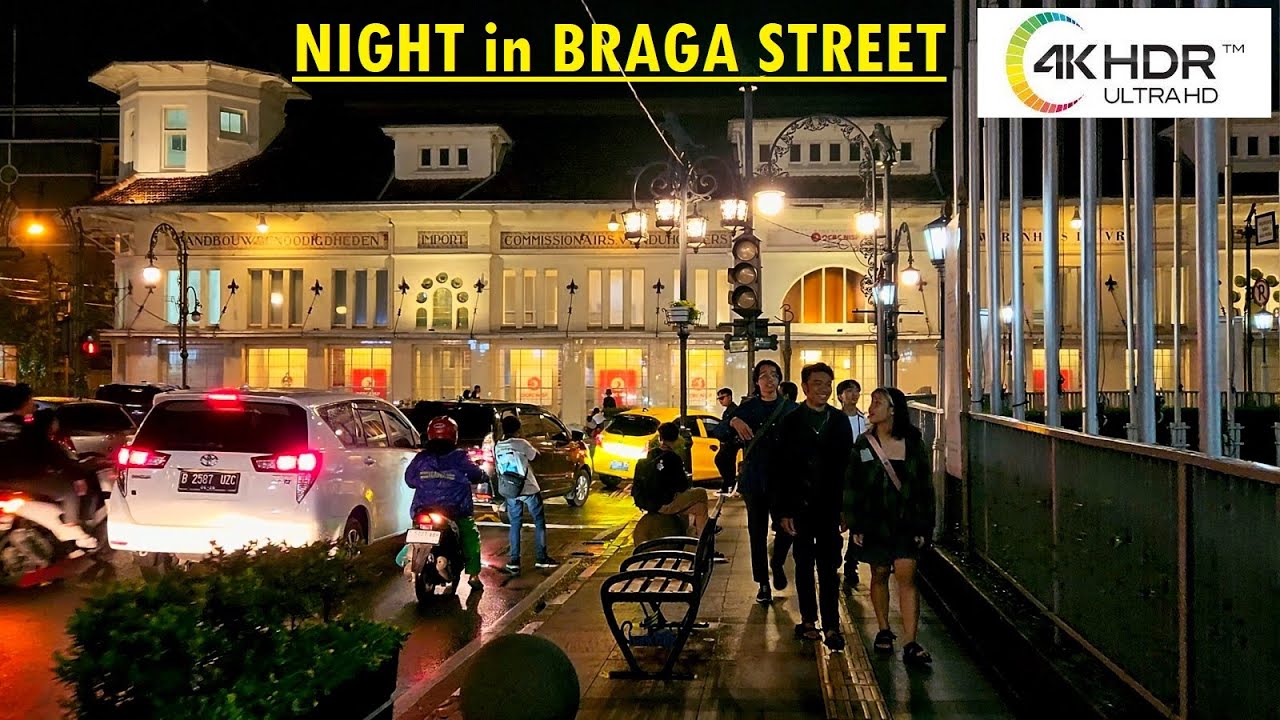 Walking Around Braga Street ‼️ 4K HDR 10+ Video by Samsung - Bandung ...