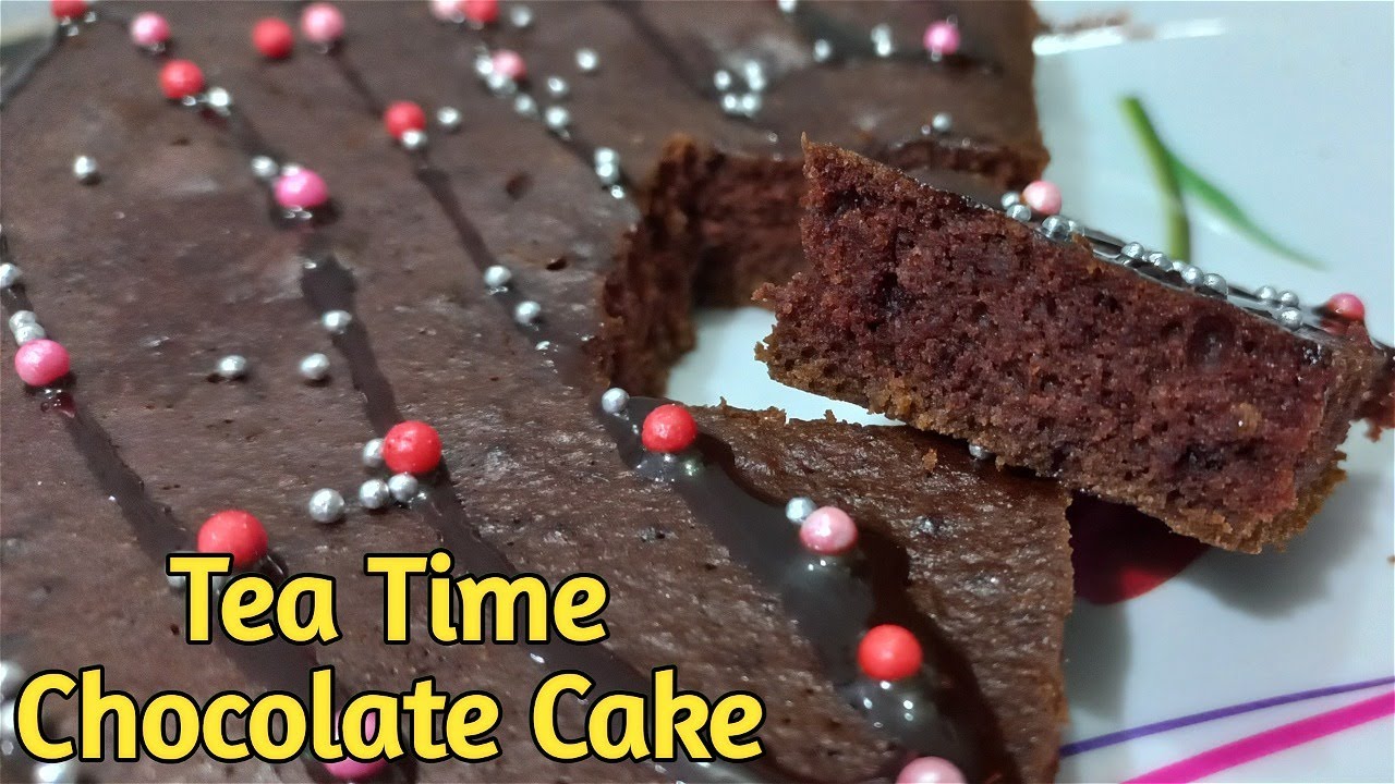 ओवन शिवाय आता मधल्या वेळेत लहान मुलांसाठी बनवा Tea Time Chocolate Cake ...