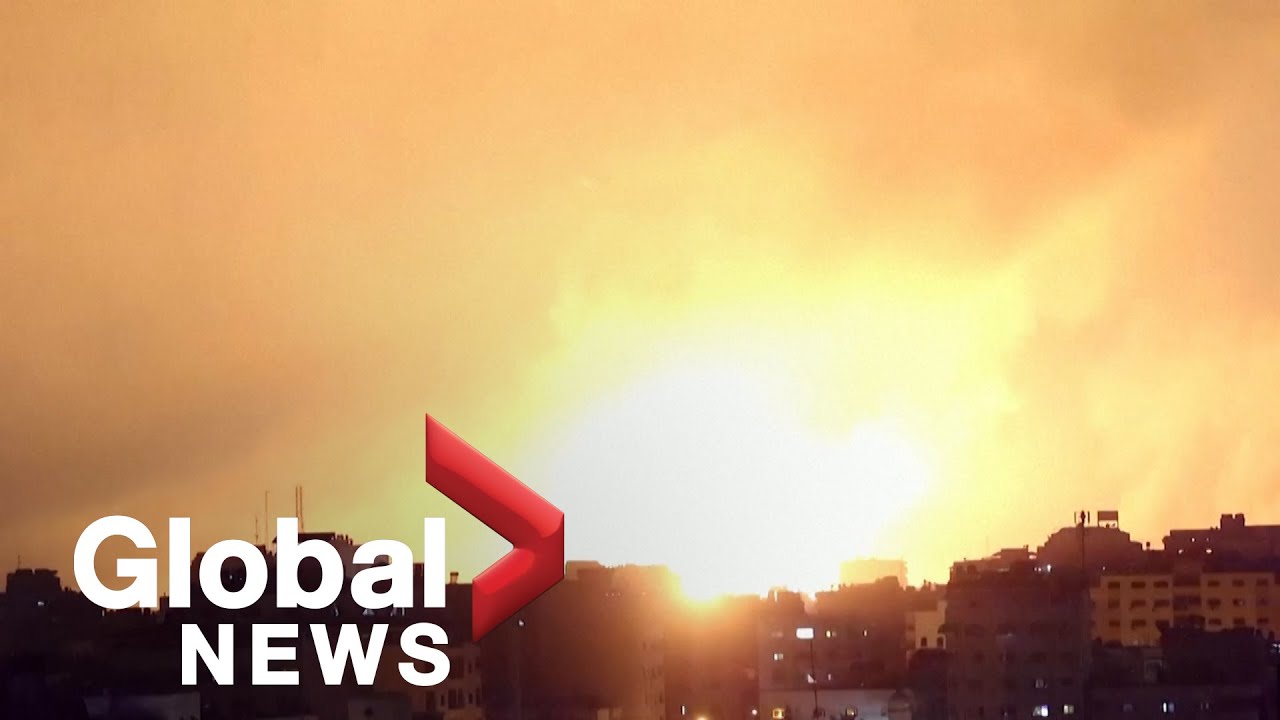 Rockets, explosions light up Gaza night sky as Israel continues bombing ...