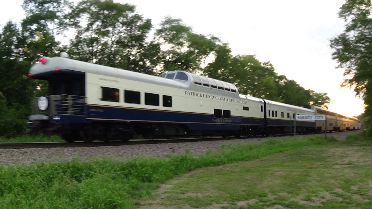 Patrick Henry Private Cars on Westbound Amtrak - YouTube