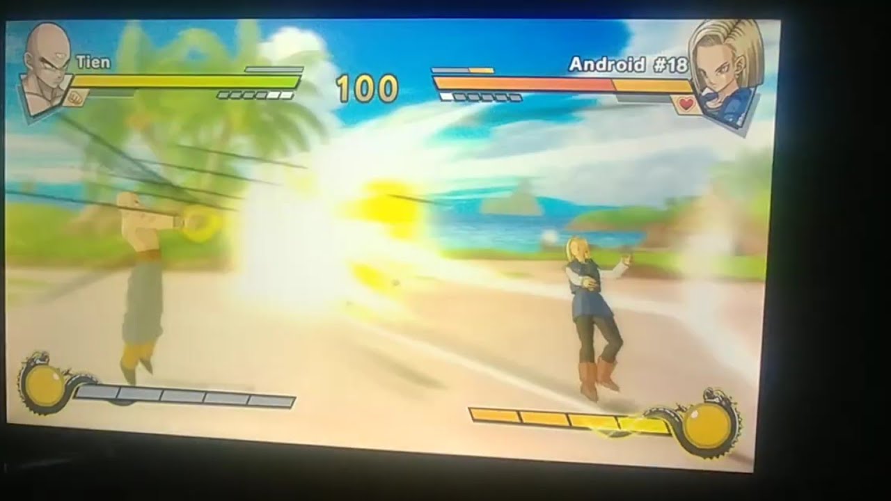 Dragonball Z Burst Limit Tien Neo Tri Beam on Android 18 Ryona - YouTube