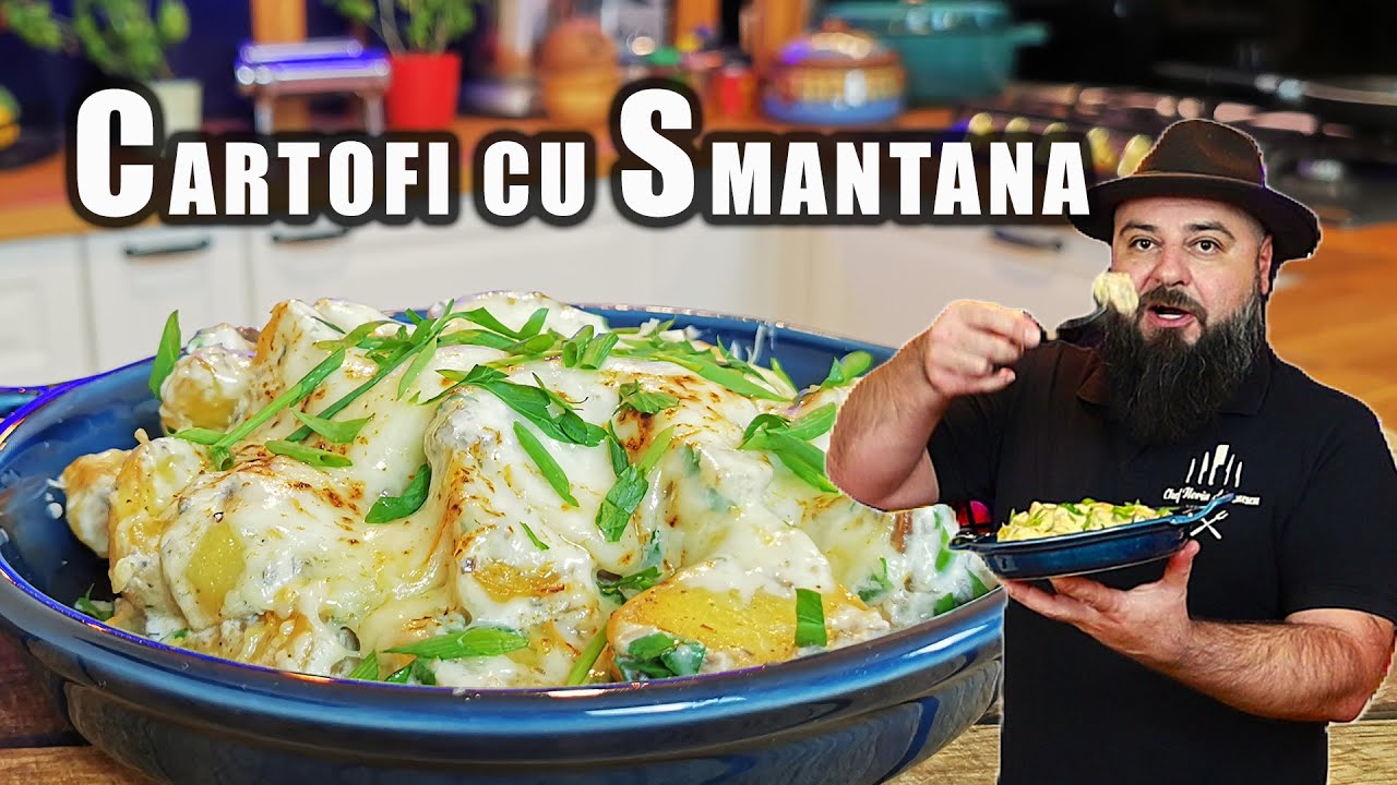 Cartofi Copti cu Smantana, Trufe si Cas Afumat - Florin Arvunescu - YouTube