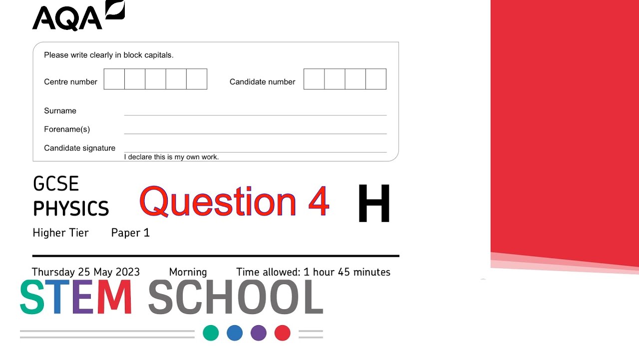 GCSE AQA Triple Physics Higher - 2023 - Paper 1 - Question 4 - YouTube