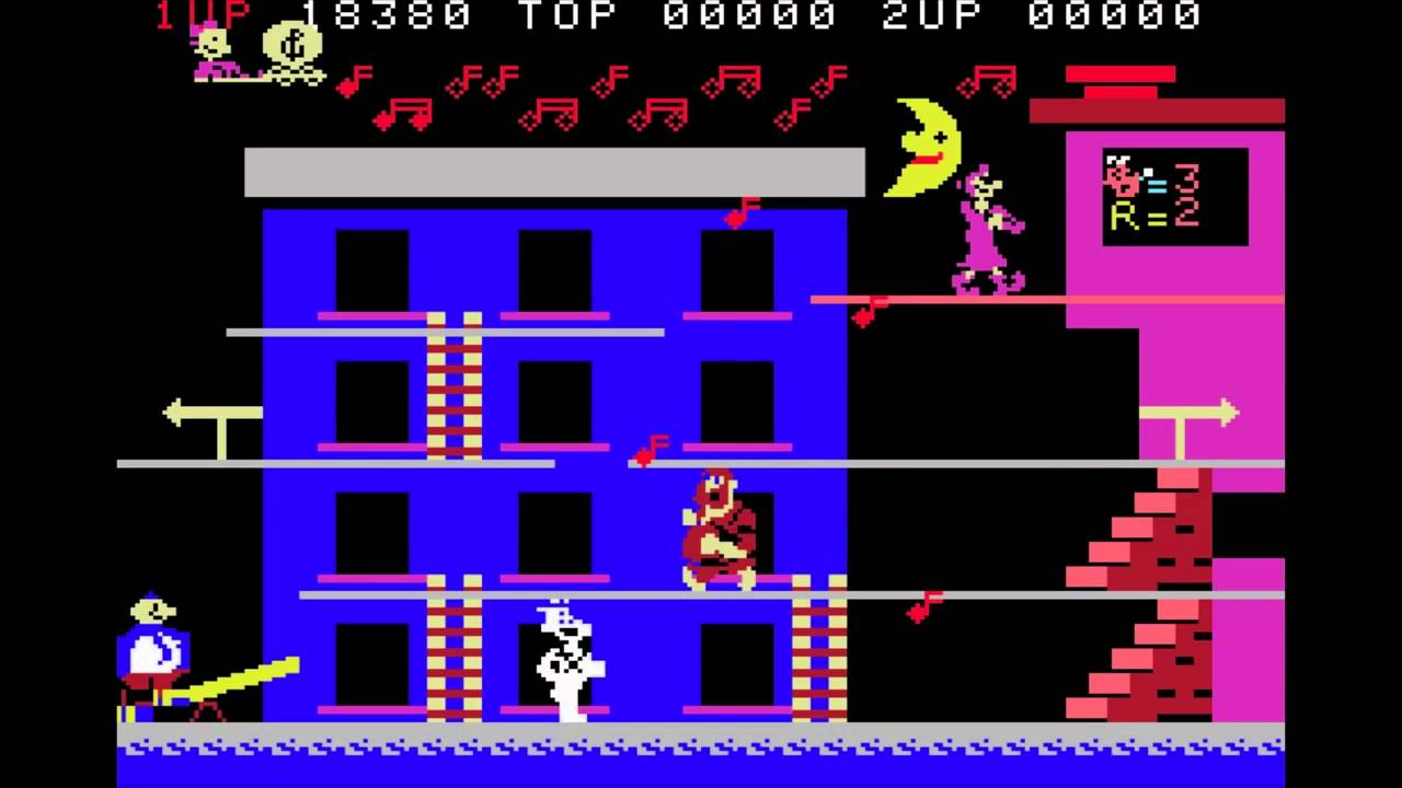 Popeye Colecovision Gameplay Footage - YouTube