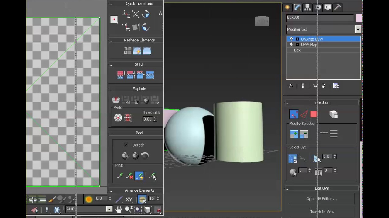 3ds Max UV Checker Map Part 2 - YouTube