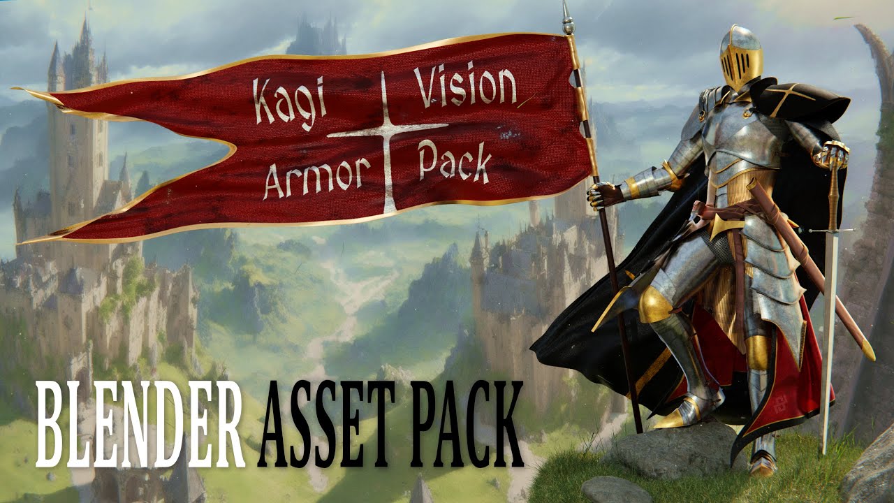 Blender Armor Asset Pack - Kagi Vision Armor Pack Showcase - YouTube