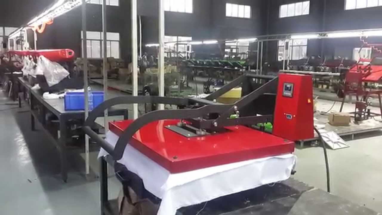 Large Auto-open Manual Heat Press Machine HP680-60x80cm - YouTube