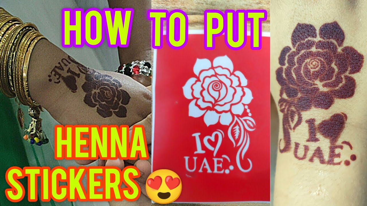 How to put henna stickers/ stencils | DIY Henna - easy tricks to apply ...