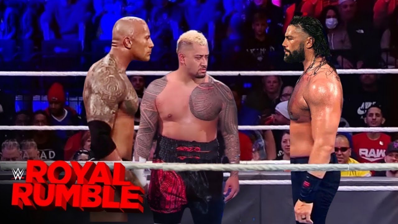 FULL MATCH - Roman Reigns vs. The Rock - WWE Royal Rumble 2022 en ...