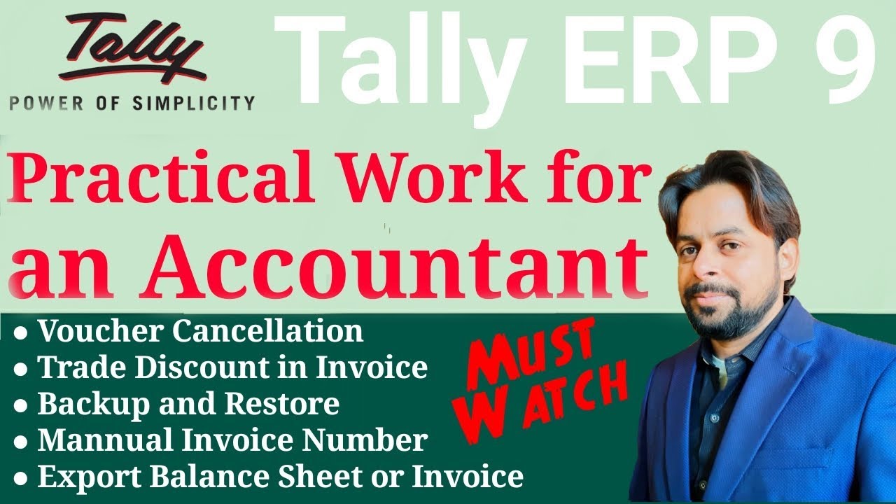 Tally Practical Work । Tally ERP 9 । Most Important Work for Accountant ...