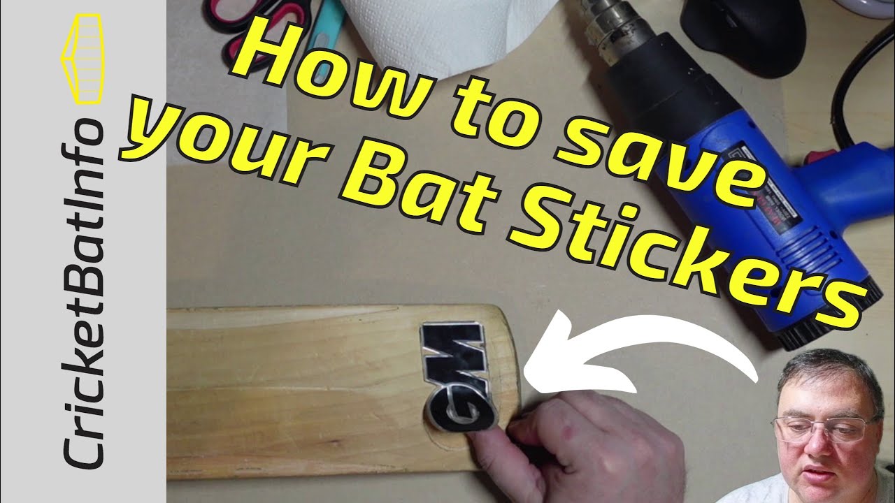 How to save your cricket bat stickers so they can be reused. - YouTube
