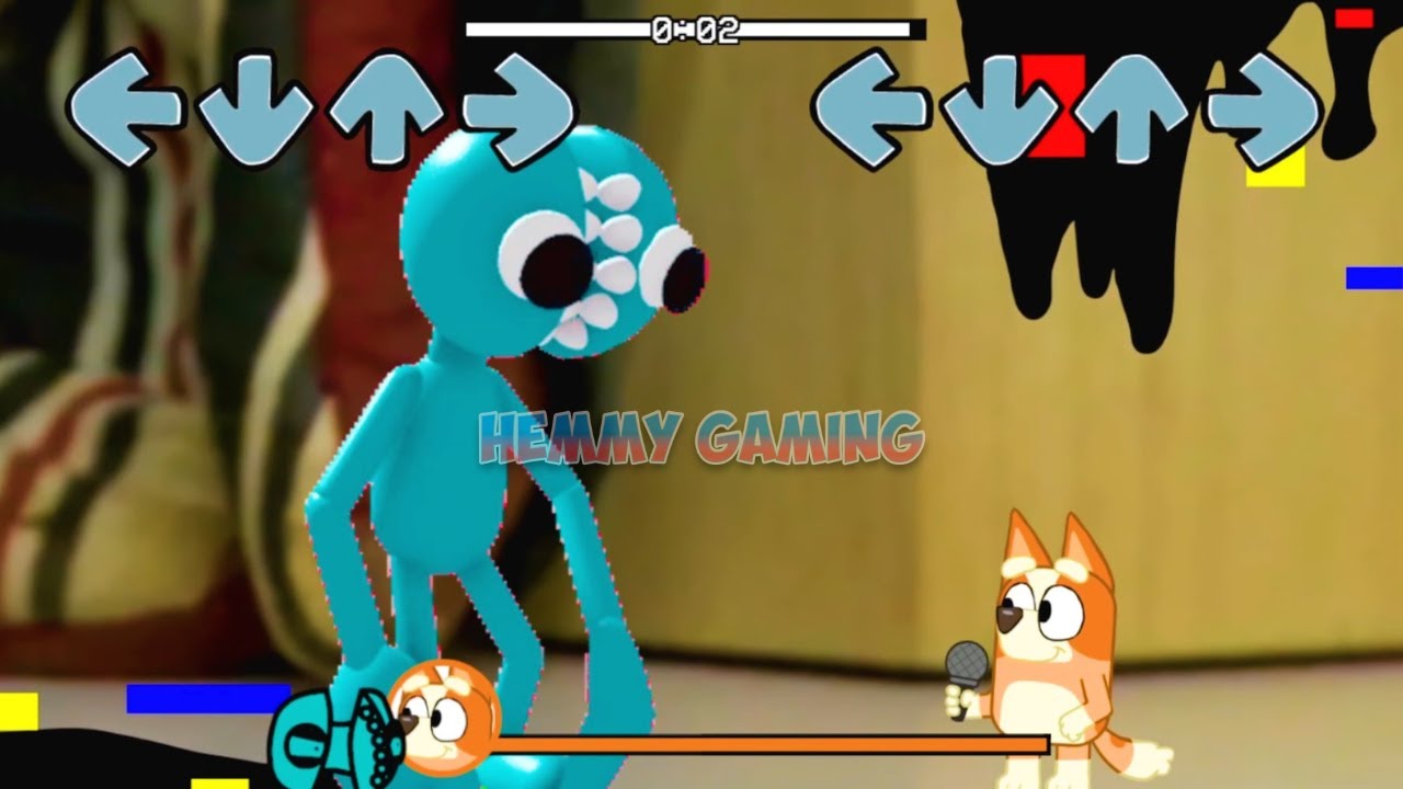 FNF Rainbow Friends Chapter 2 vs Bluey, Bingo & Mackenzie Sings Bluey ...