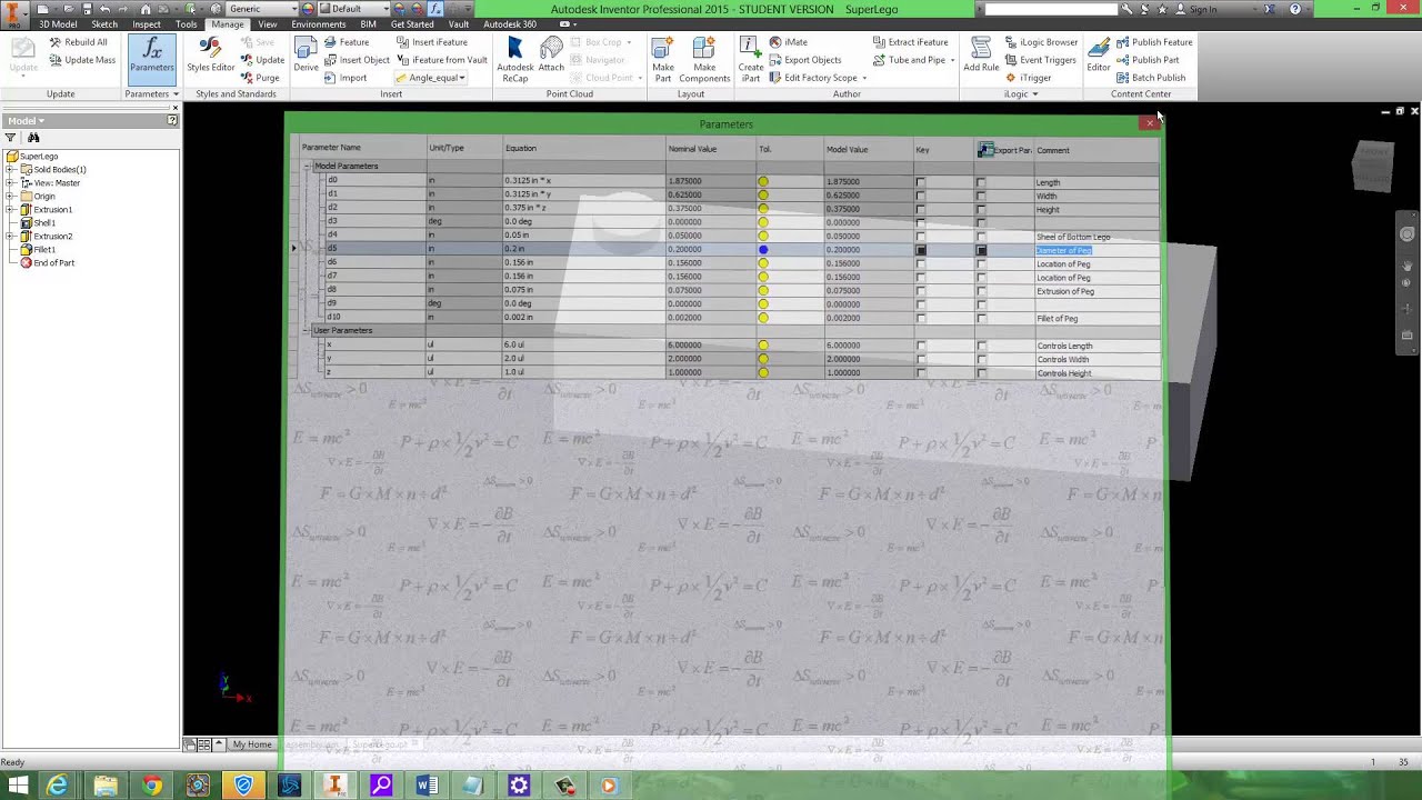Beginner Tutorial 10 - Autodesk Inventor 2015 - The Super Lego Project ...