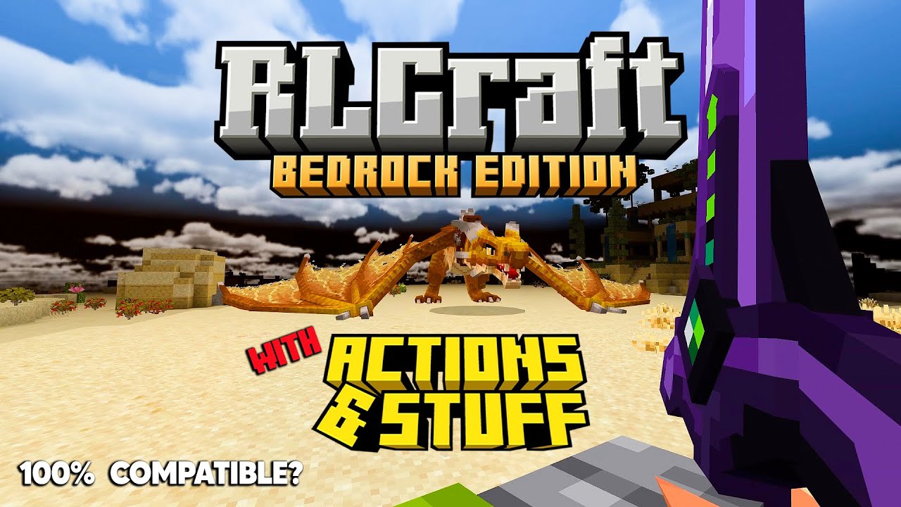 RLCraft Bedrock + ACTIONS AND STUFF (first person animation) - YouTube