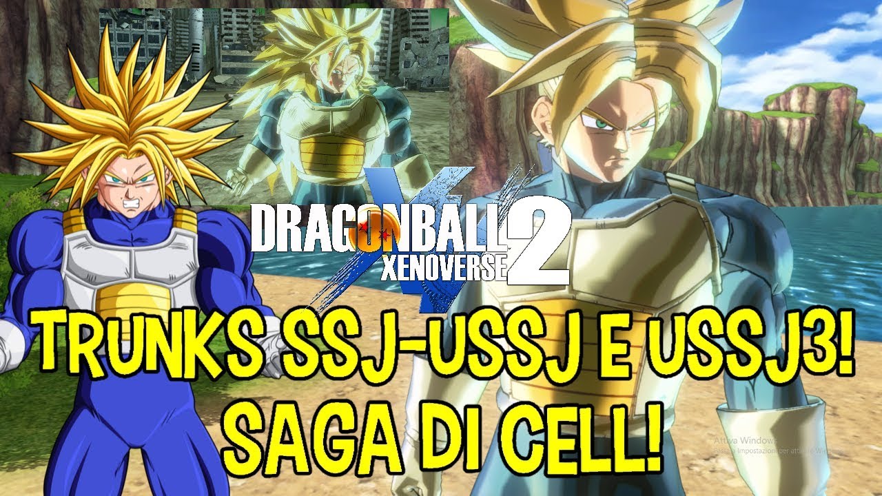 TRUNK SSJ USSJ E USSJ3(Saga di Cell)! DRAGON BALL XENOVERSE 2 MOD ITA ...