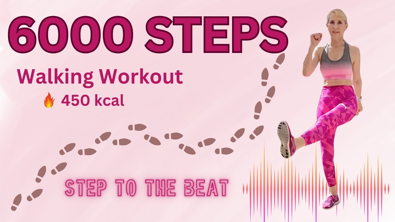 6000 Steps Walking Home Workout | Fun Fat Burn Exercise - YouTube