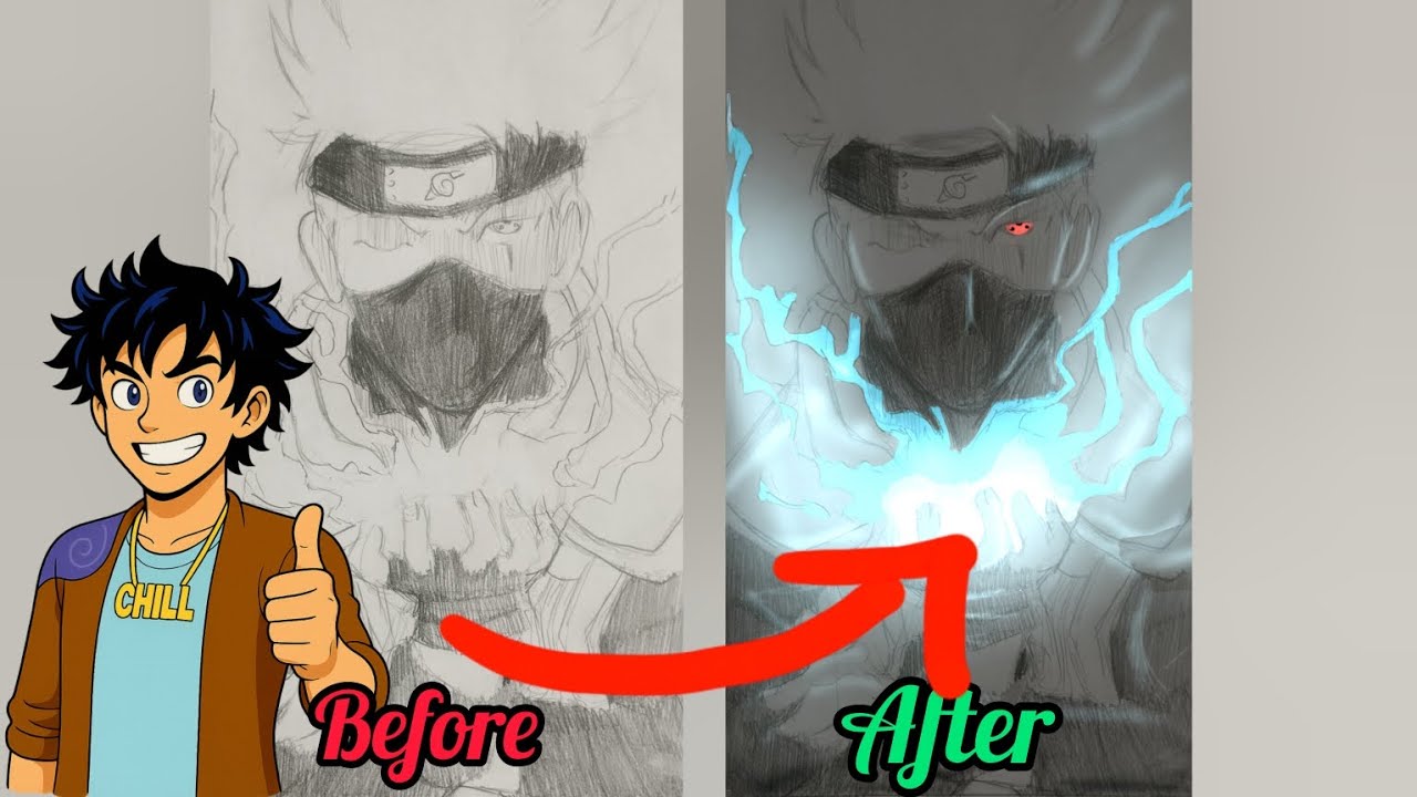 How to draw glow art - YouTube
