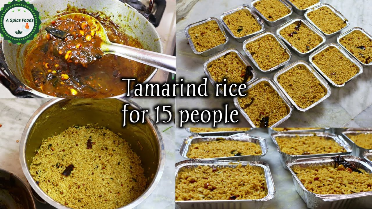 TAMARIND RICE For 15 Members Donate Food For 15 People Making tamarind-rice-for-15-members-donate-food-for-15-people-making