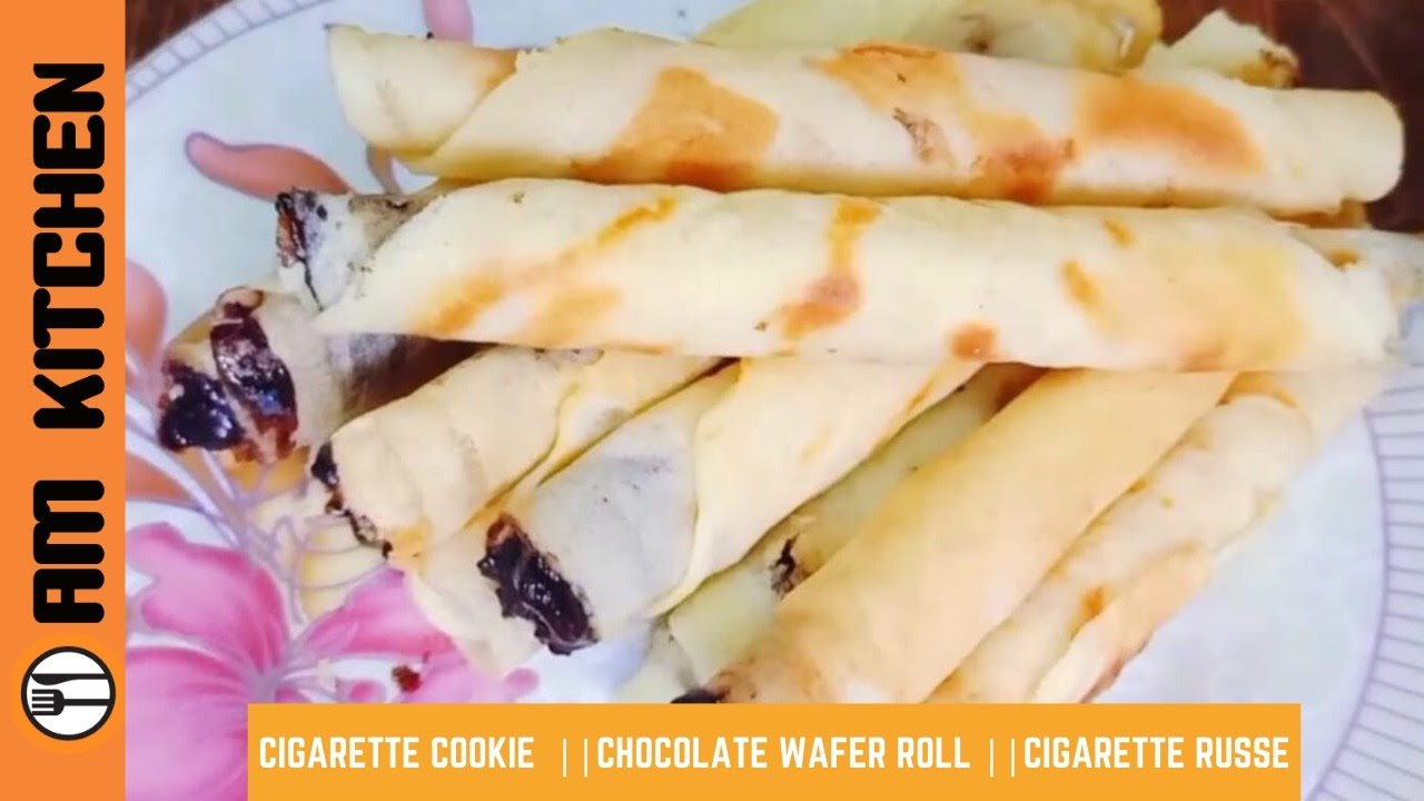 Cigarette cookie chocolate || Chocolate Wafer roll || Cigarette Russe ...