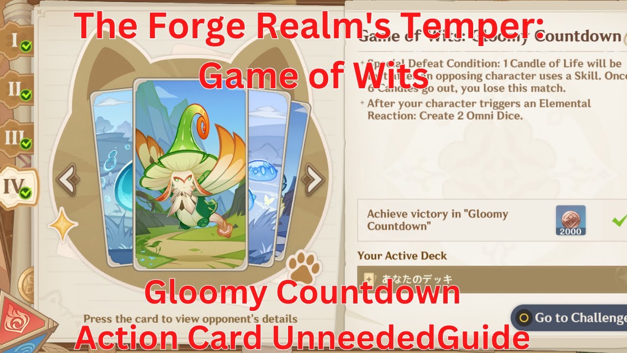 The Forge Realm's Temper: Game of Wits: Gloomy Countdown Guide【Genshin ...